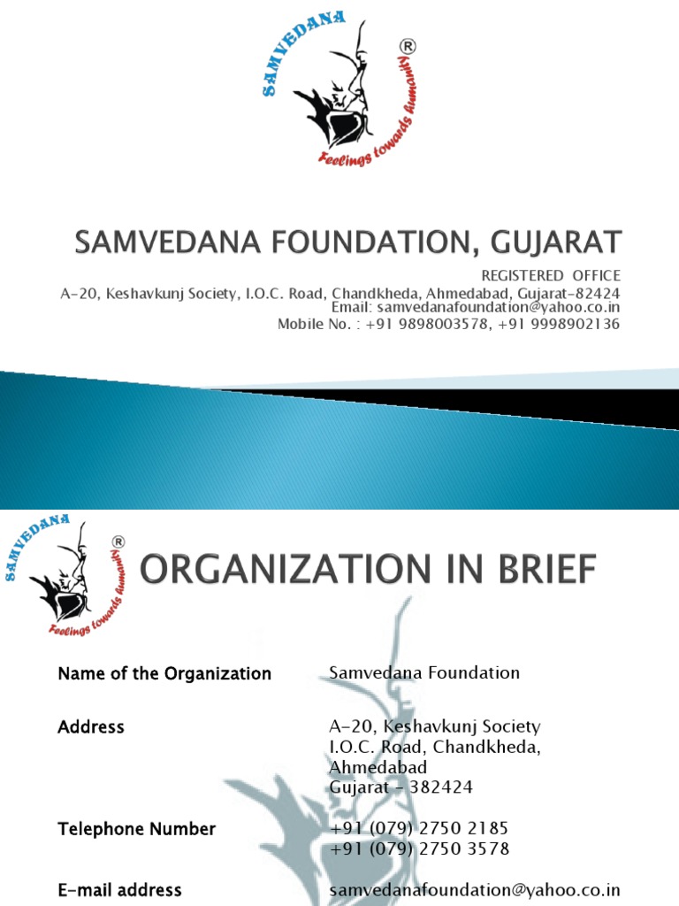 Samvedana Foundation Gujarat | PDF