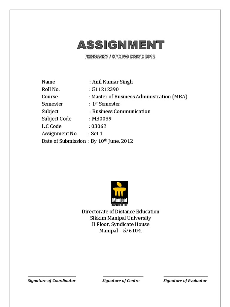 MB0039 Business Communication | PDF | Nonverbal Communication | Communication