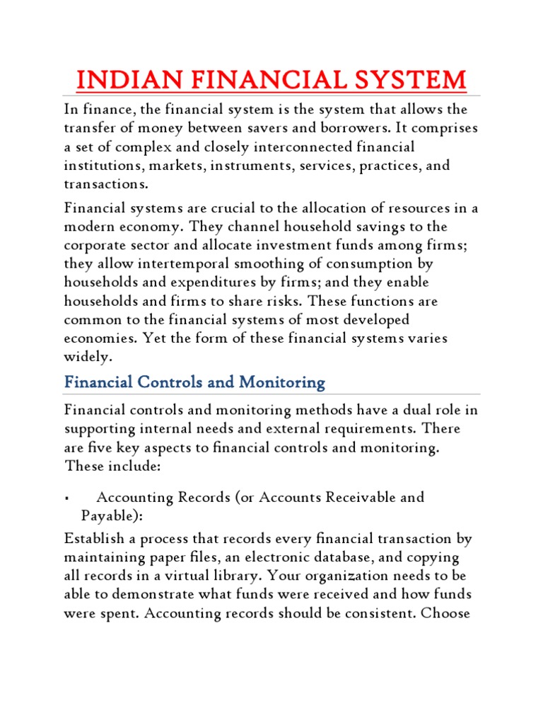 Indian Financial System | PDF | Financial Markets | Derivative (Finance)