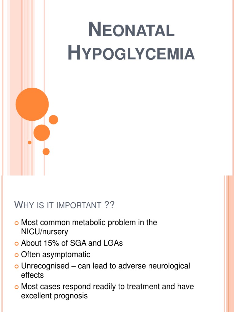 Neonatal Hypoglycemia | PDF | Hypoglycemia | Blood Sugar