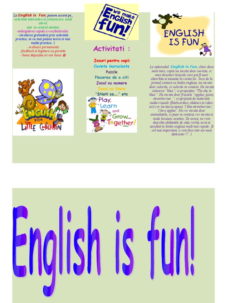 Pliant Optional Limba Engleza | PDF