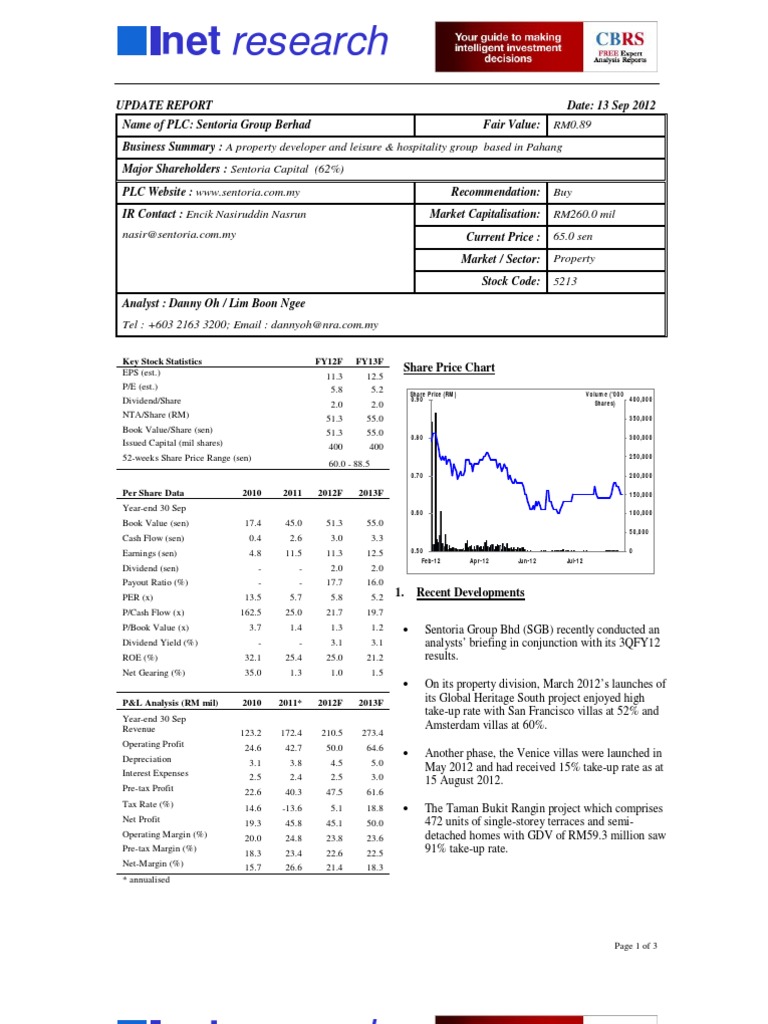 Net Research: Key Stock Statistics FY12F FY13F | PDF | Book Value ...