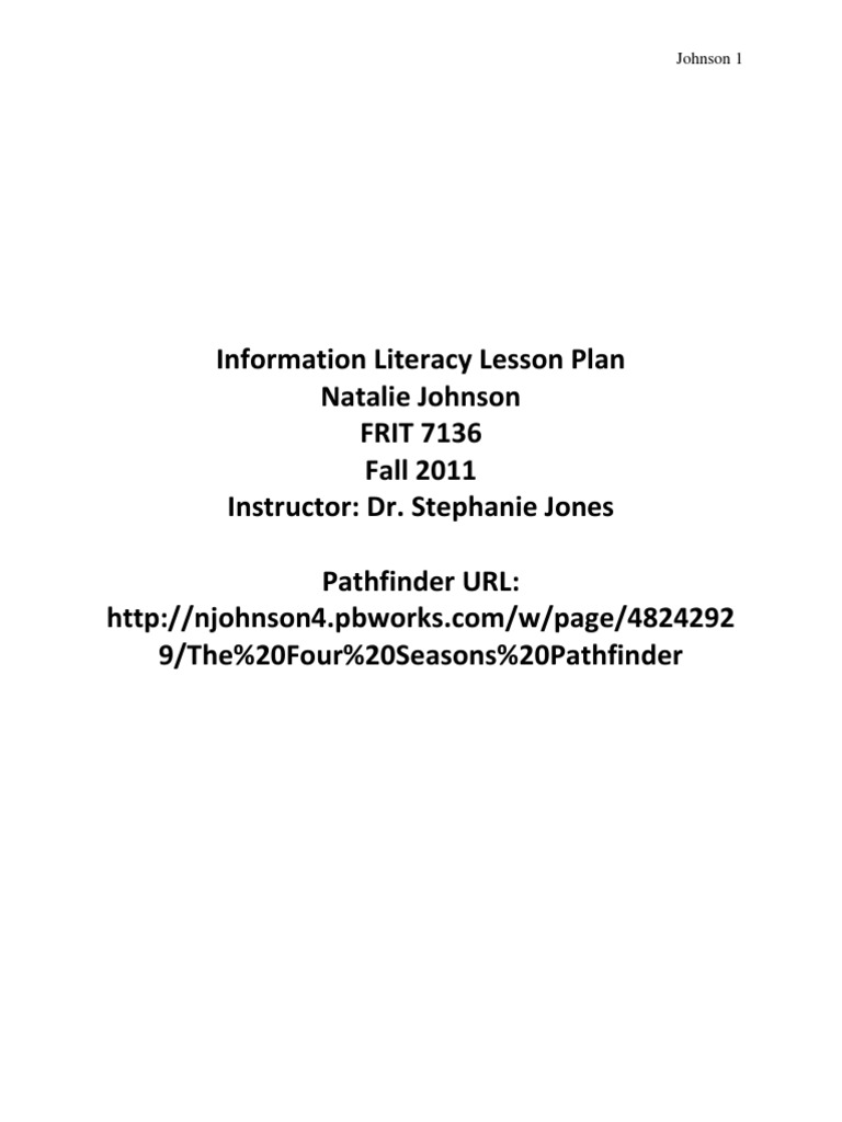 4th Grade Seasons Lesson Plan | PDF | Lesson Plan | Learning