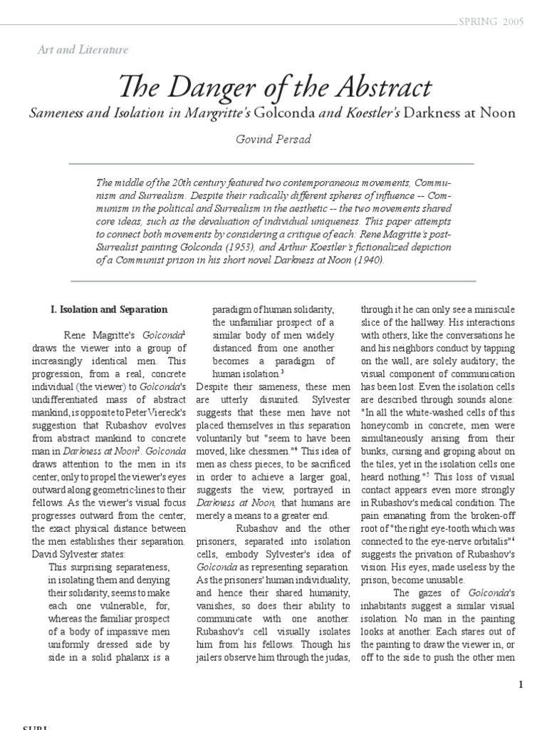The Danger of The Abstract | PDF | Paintings | Surrealism