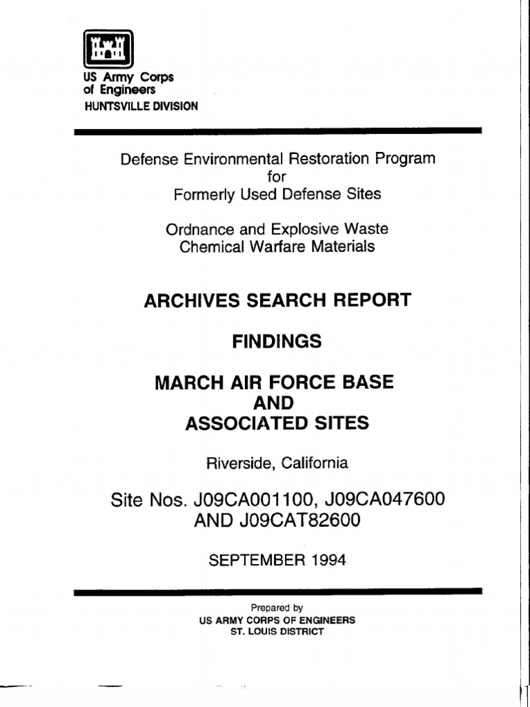 March Air Force Base | PDF | Superfund | Groundwater