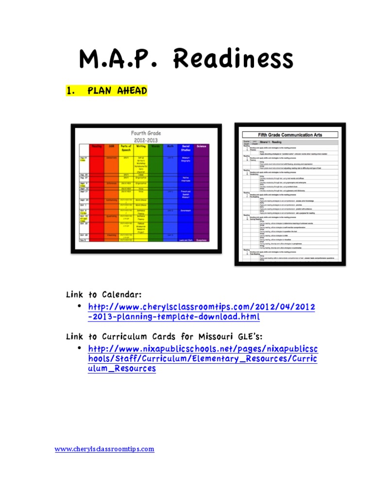 M.A.P. Readiness: 1. Plan Ahead | PDF