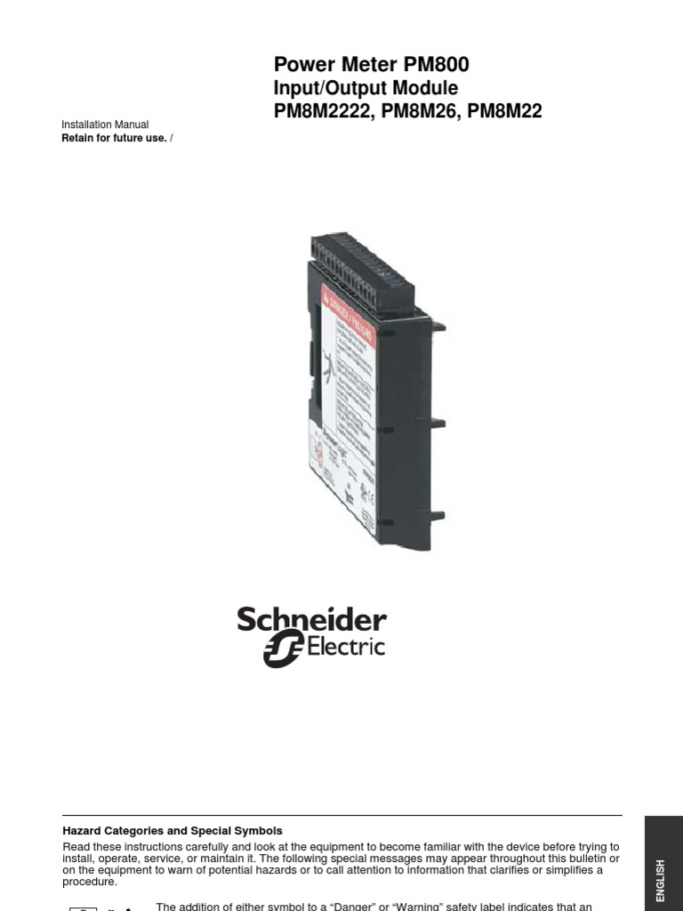 09 PowerLogic PM800 IO Installation Manual | PDF | Electronic ...