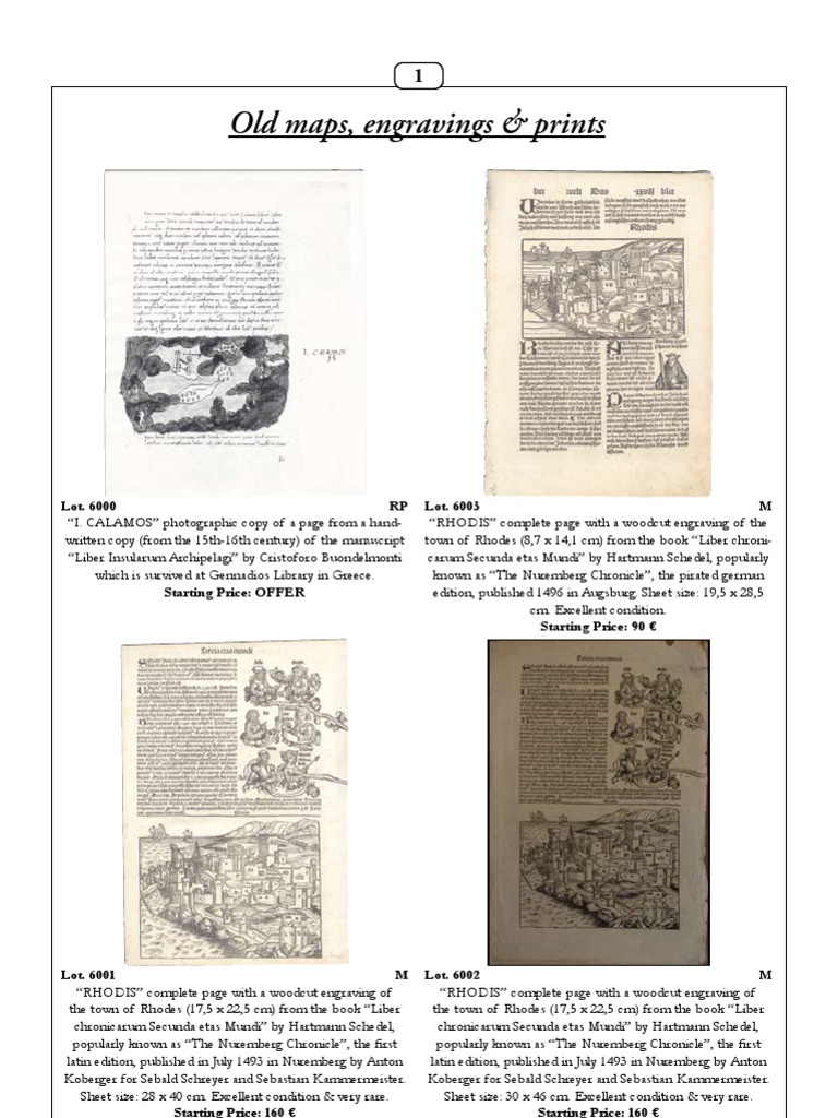 Rare Historical Maps & Engravings Auction | PDF | Printing | Cartography