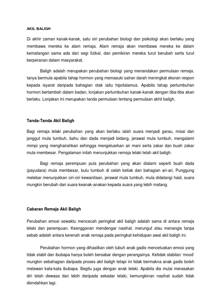 Akil Baligh | PDF