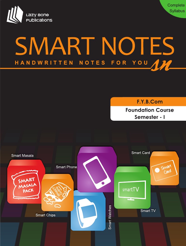 Smart Notes Preview - F.Y.B.Com Subject Foundation Course | PDF