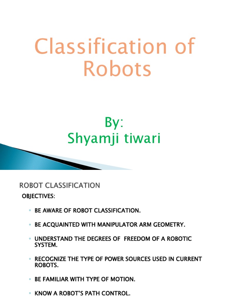Robot Classification | PDF | Actuator | Robot