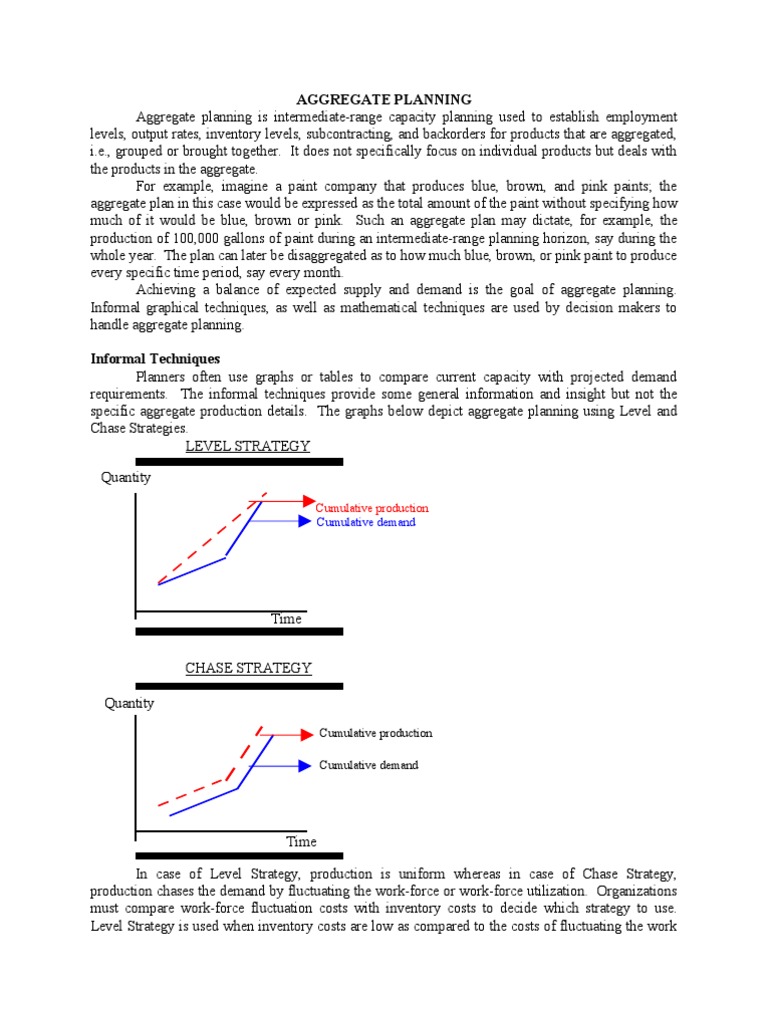 Aggregate Planning: Cumulative Production | PDF | Mathematical Optimization | Linear Programming