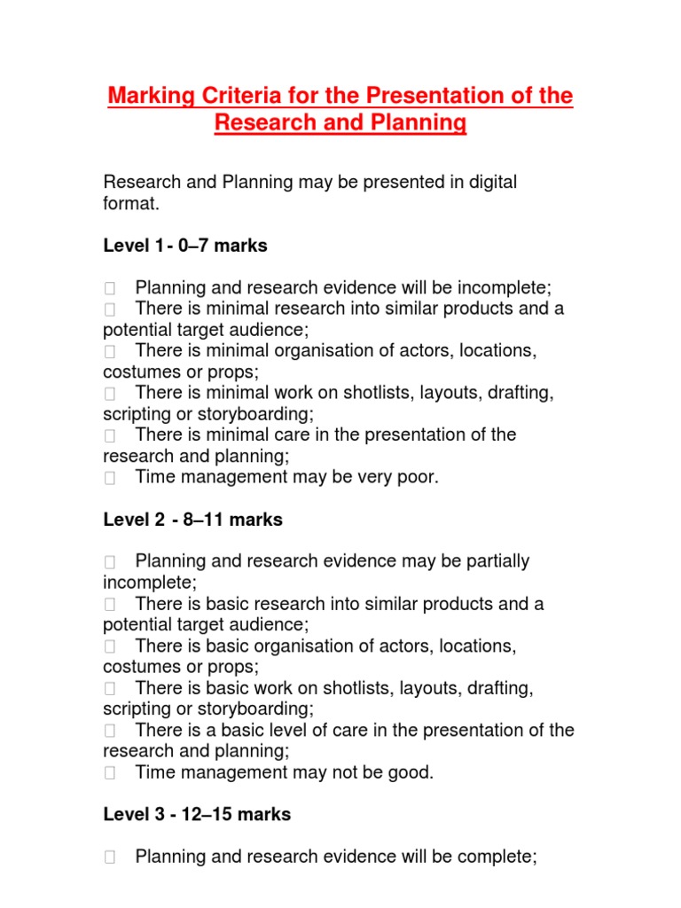 Research and Planning March Scheme | PDF | Art