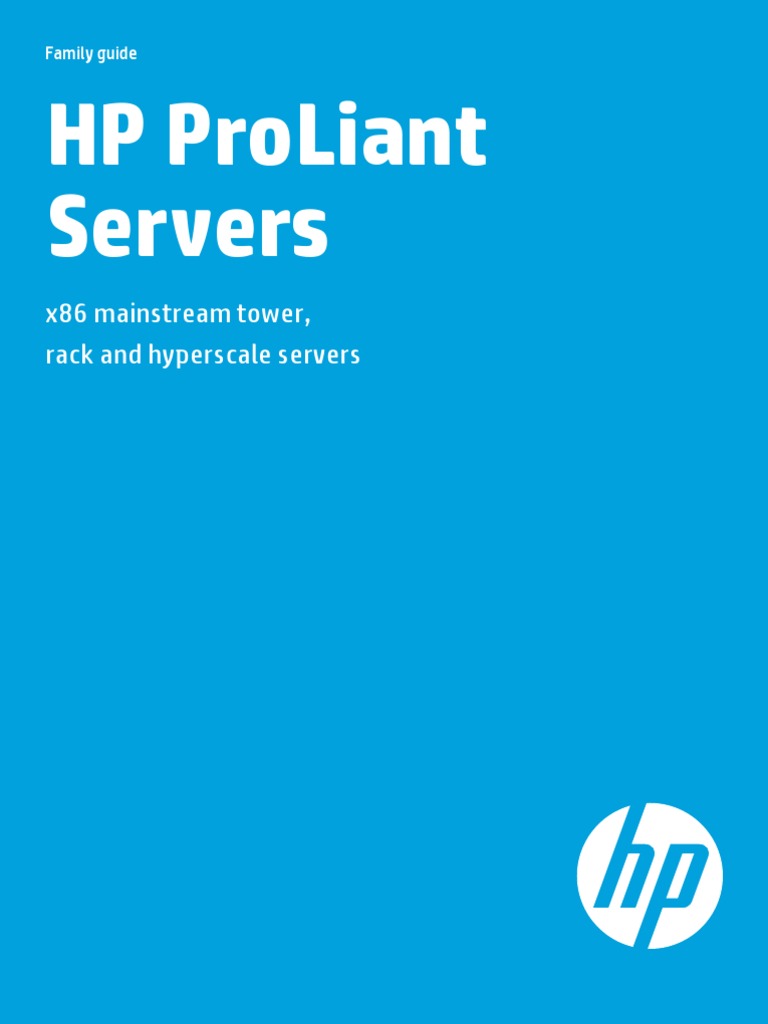 HP ProLiant Servers Family Guide | PDF | Solid State Drive | Data Center