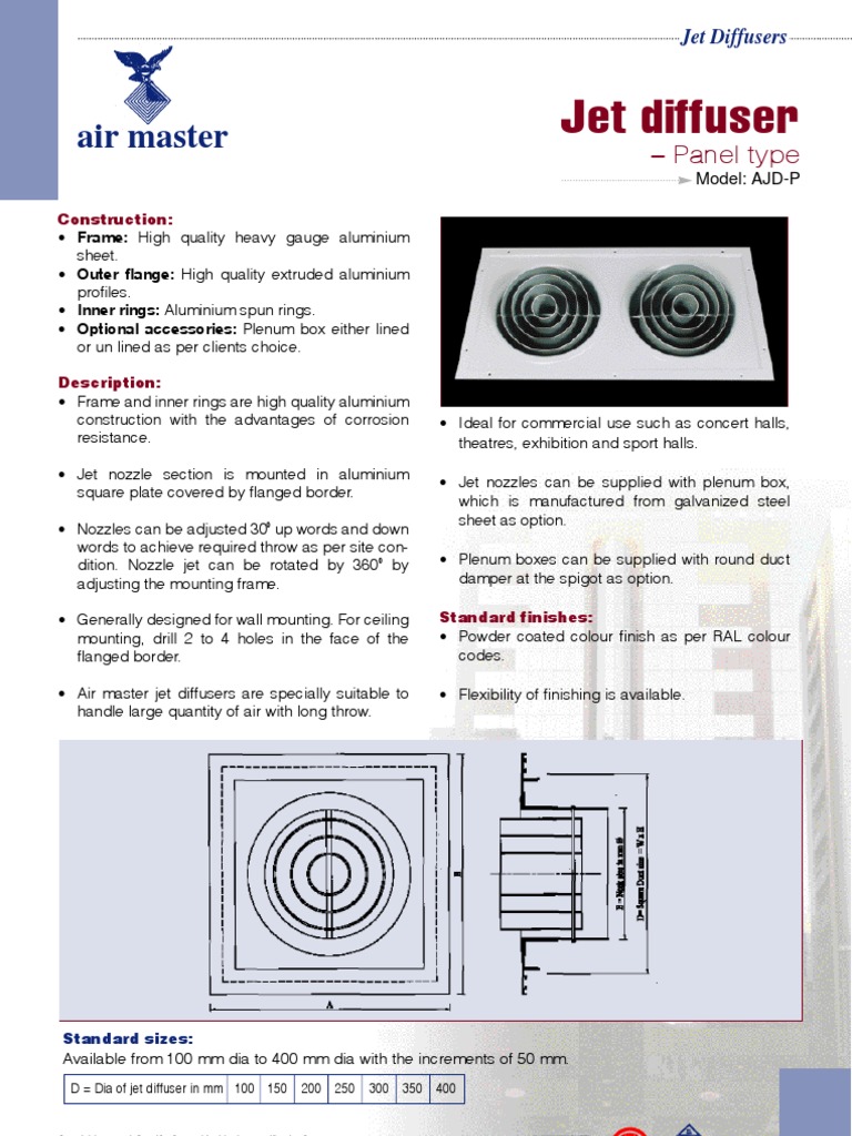 Jet Diffuser | Sheet Metal | Duct (Flow)