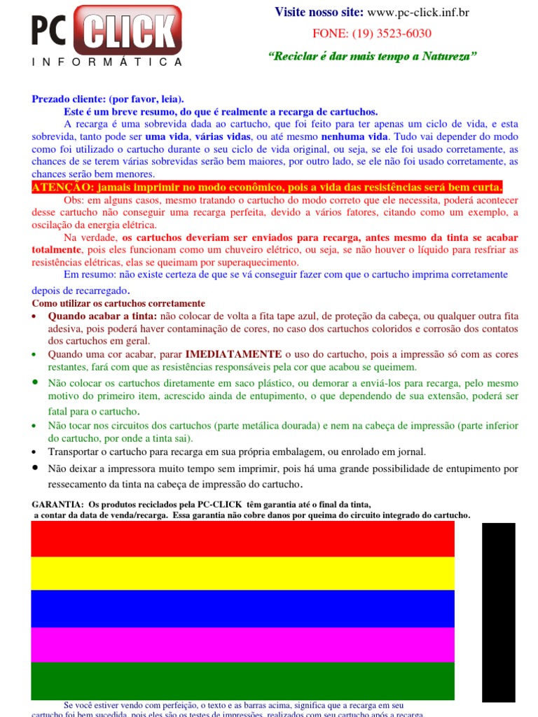 Teste de Cores para Impressao | PDF | Cor | Tinta