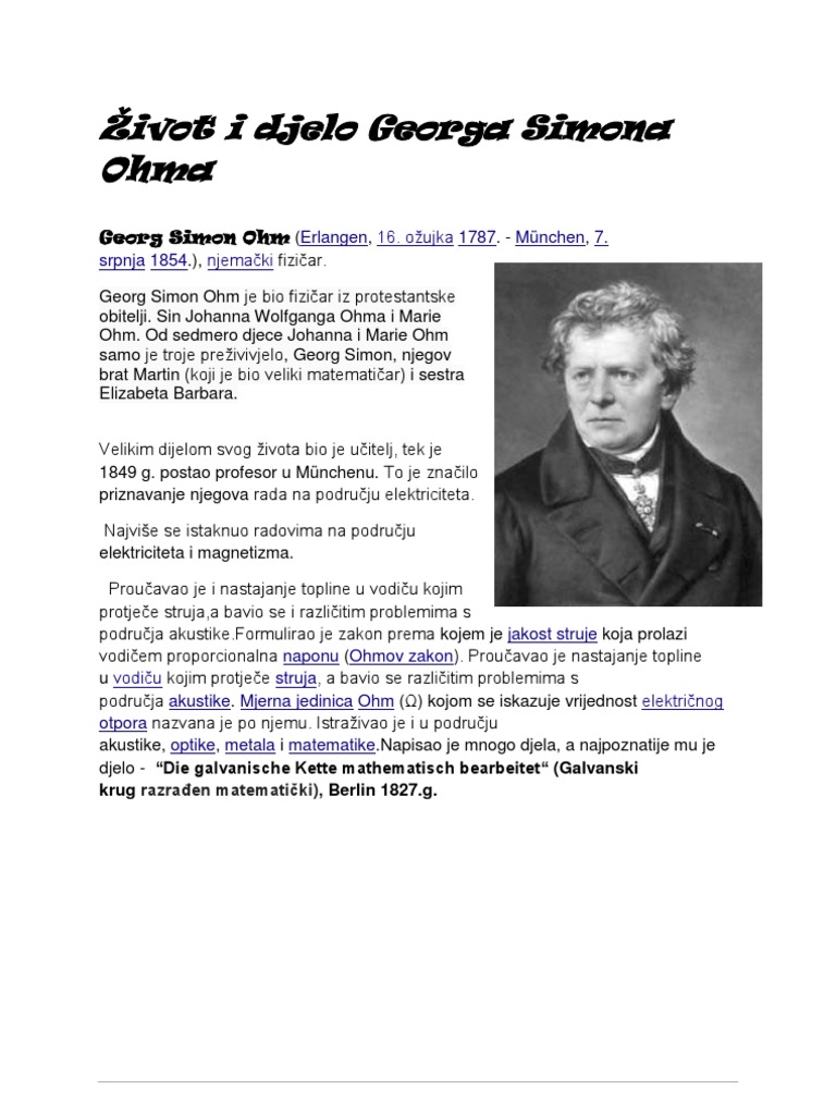 Georg Simon Ohm | PDF