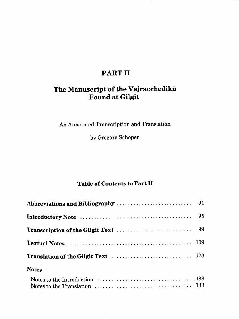 Gregory Schopen - The Manuscript of The Vajracchedikā Found at Gilgit ...