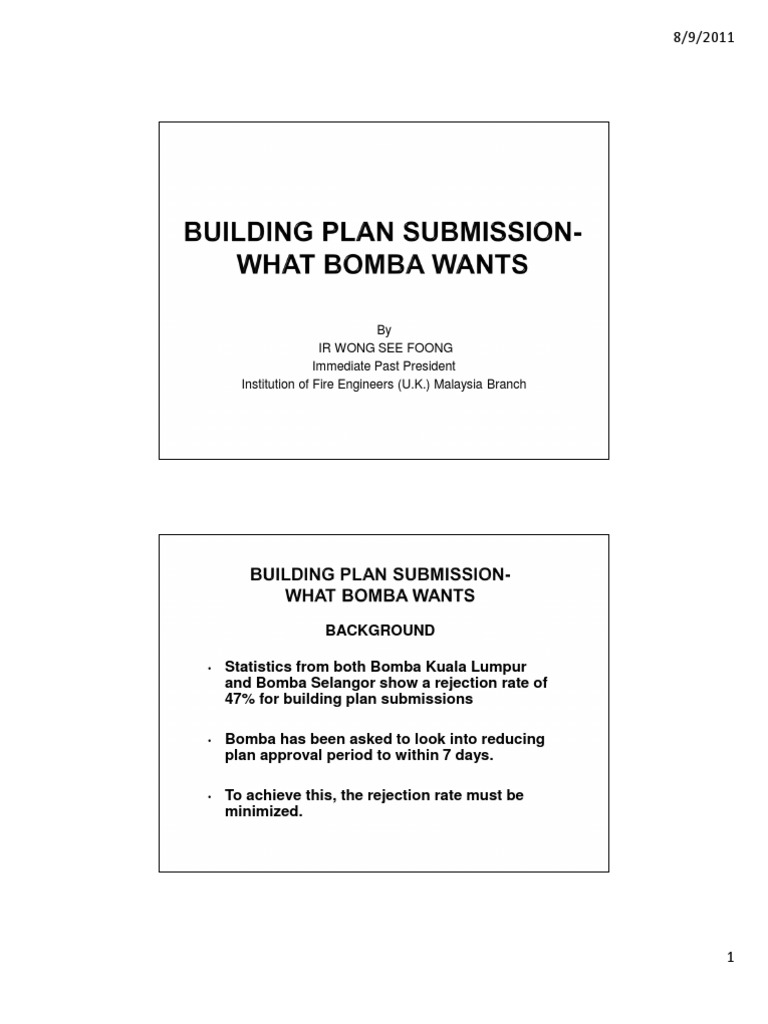 Building Plan Submission - What Bomba Wants | PDF | Elevator | Wall