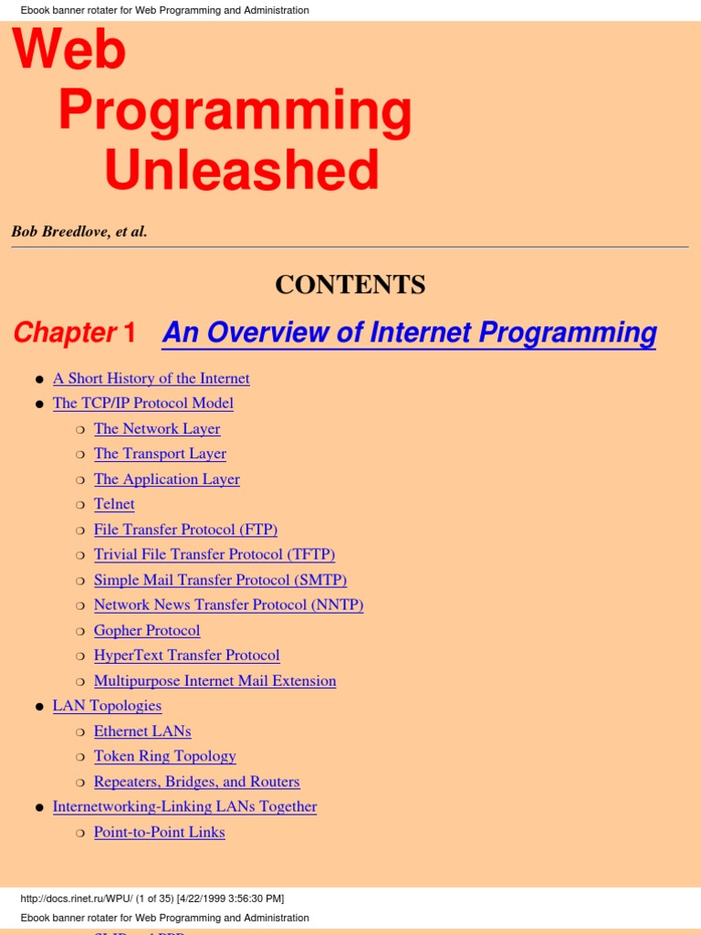 Ebook - Web Programming Unleashed | Download Free PDF | Java Script | Perl