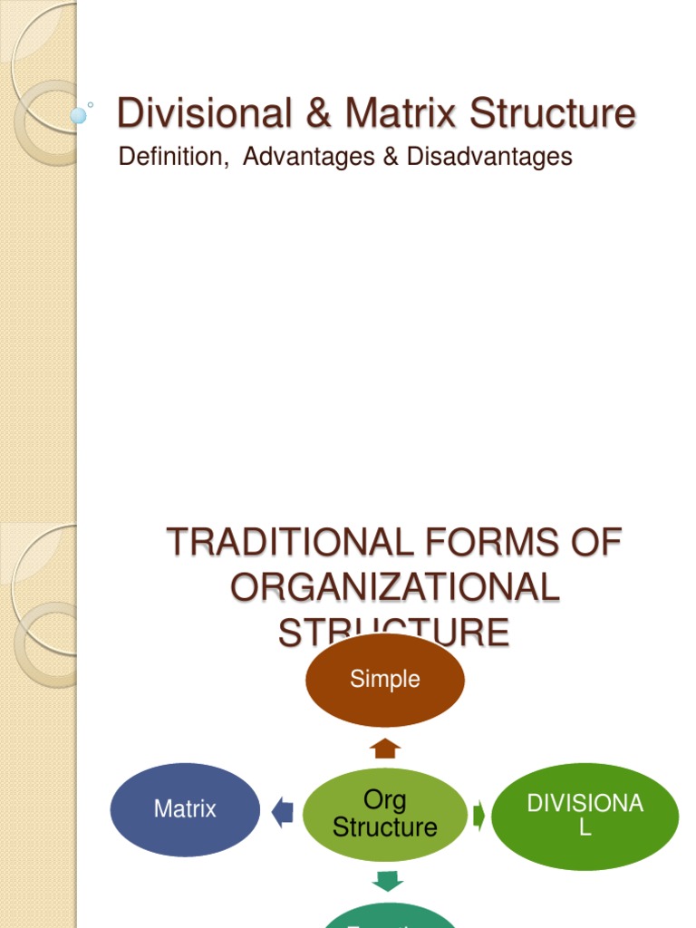 Divisional And Matrix Structure Organizational Structure Leadership
