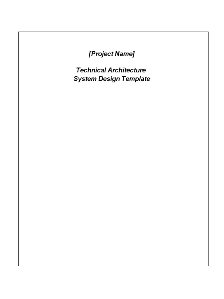 Technical Architecture System Design Template | PDF | Central ...