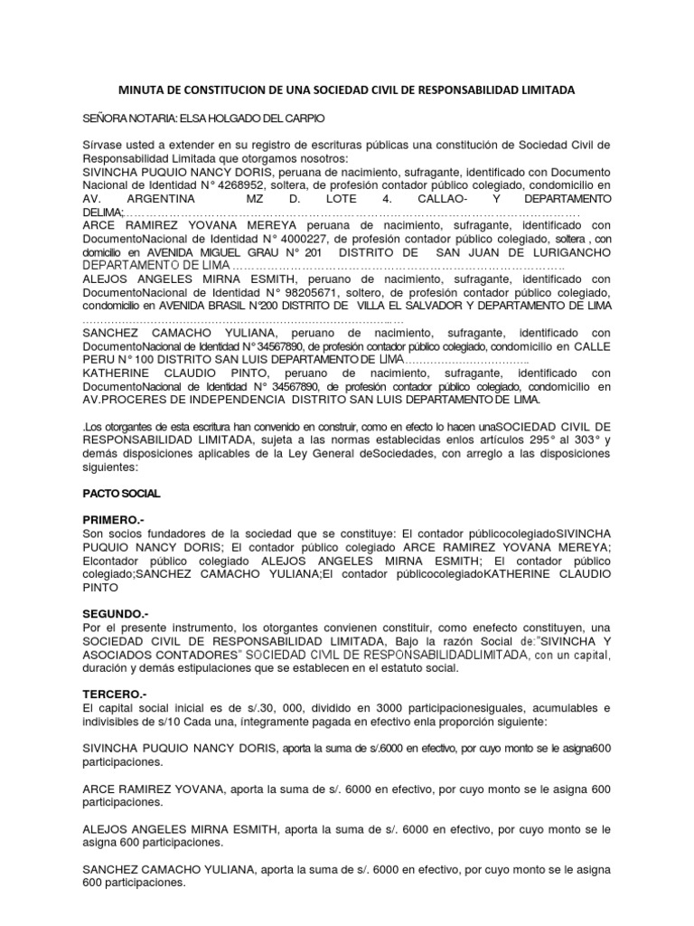 Minuta Comercial | PDF