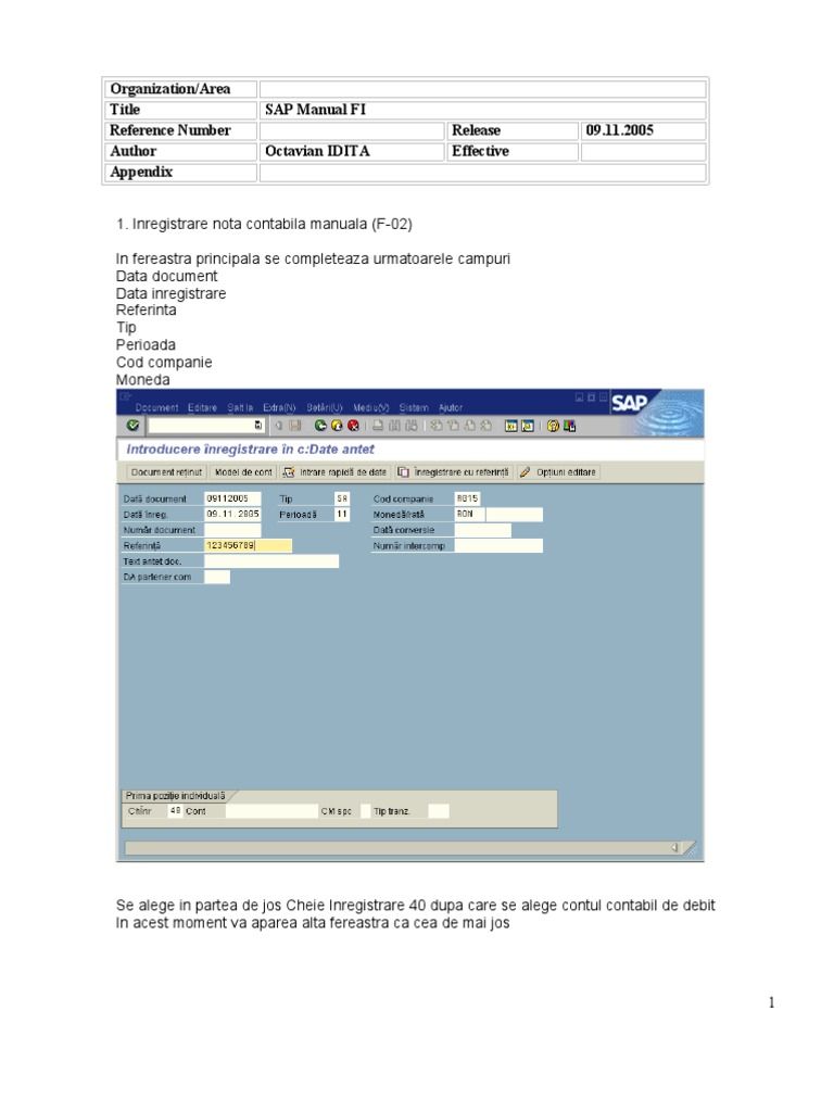 051109 SAP Manual FI