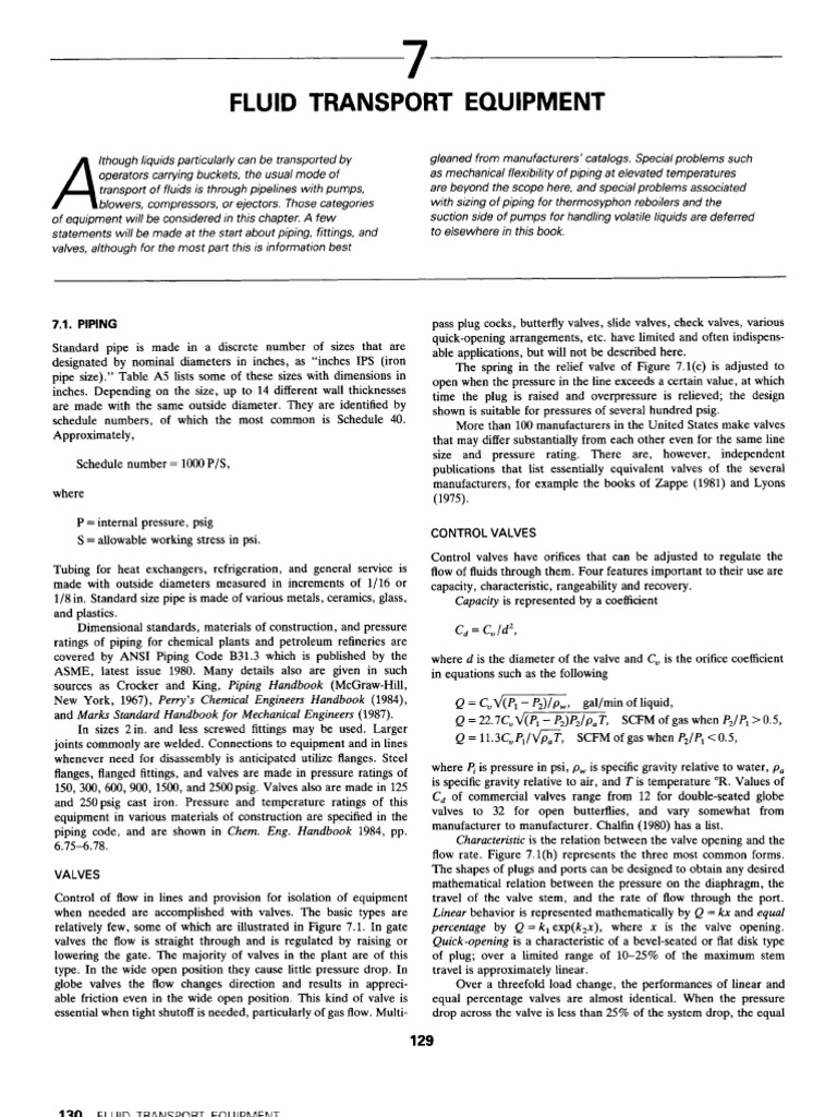 Fluid Transport Equipment Overview | PDF