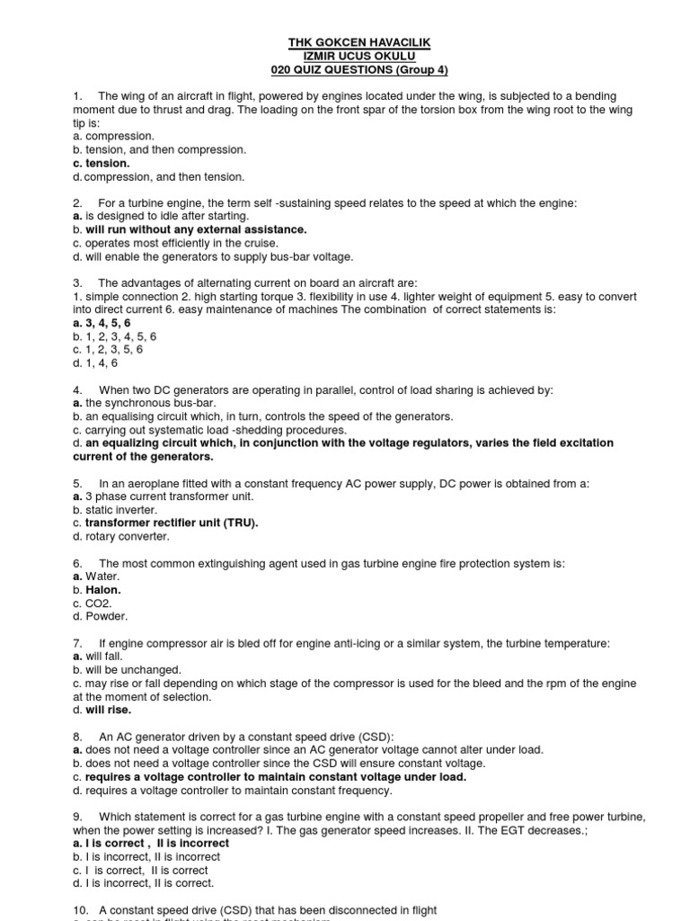 020 Atpl Agk Questions | PDF | Carburetor | Engines