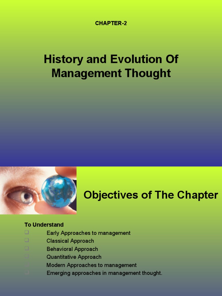 Evolution of Management Thought | PDF | Information System | Self ...