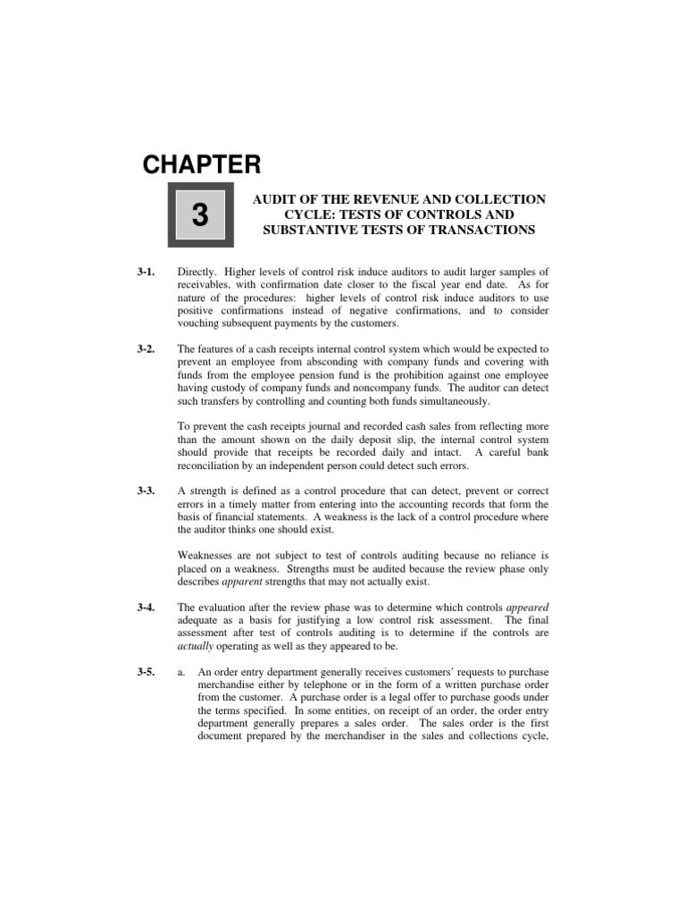 Revenue Cycle Audit Controls | PDF | Receipt | Invoice