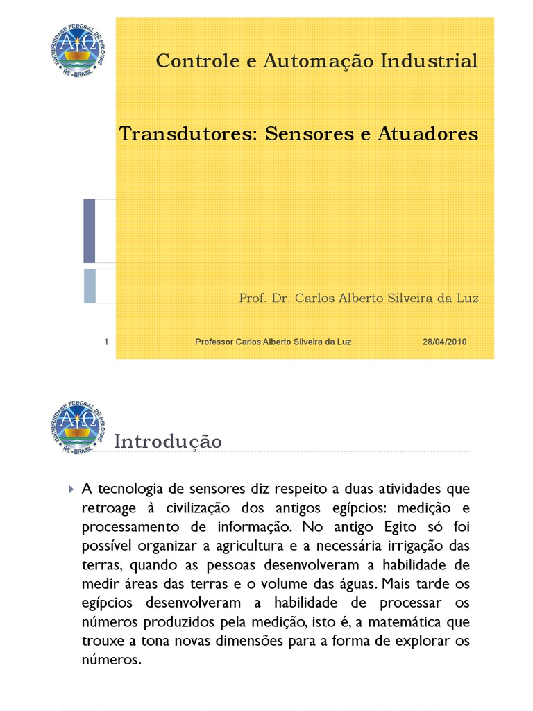 Transdutores Sensores e Atuadores | PDF | Motor elétrico | Sinal Analógico