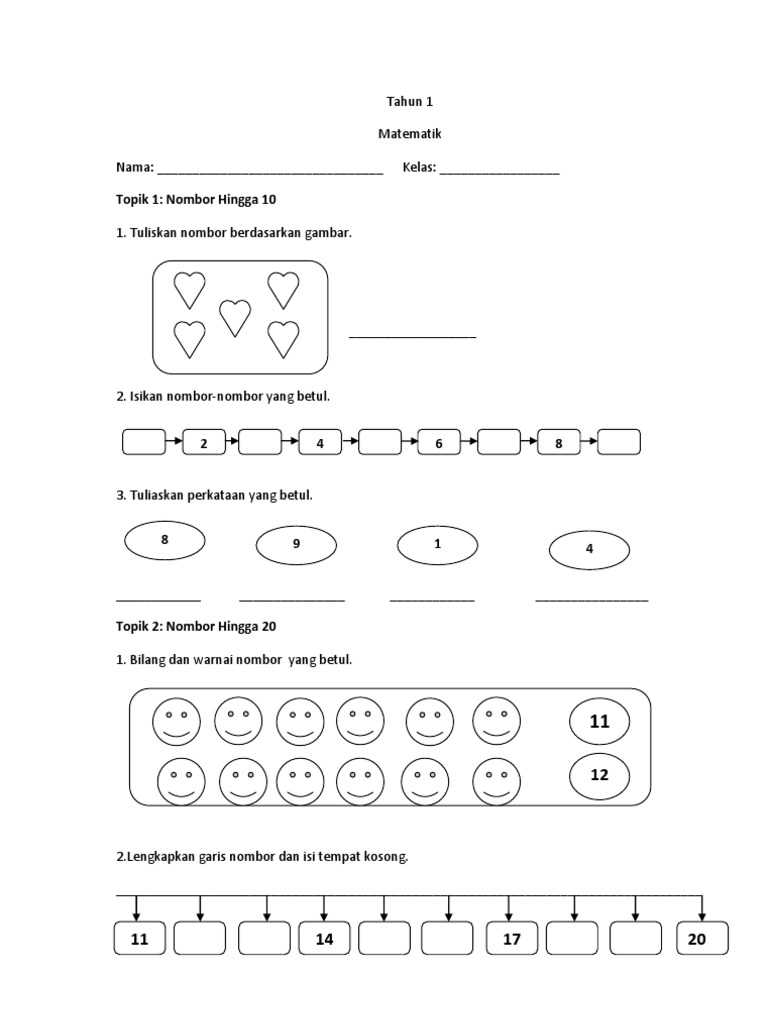 Matematik Tahun1 | PDF