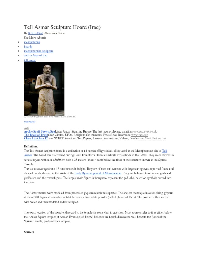 Tell Asmar Sculpture Hoard | PDF | Mother Goddess | Assyria