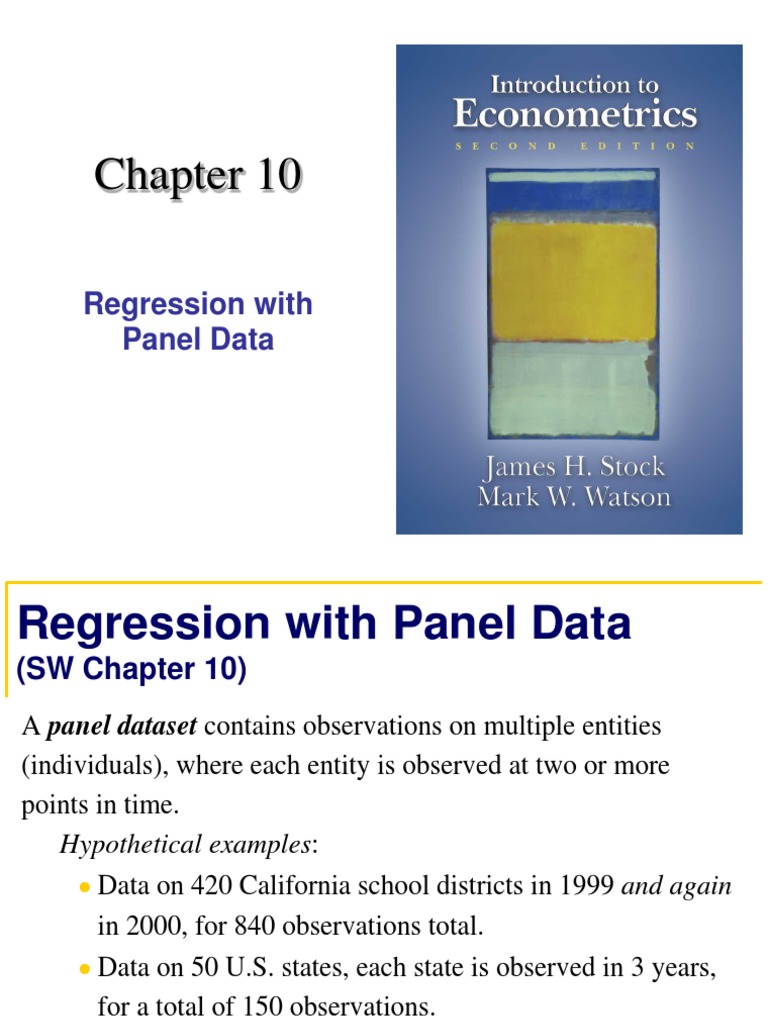 Panel Data Regression Chap 10 | PDF | Ordinary Least Squares | Fixed Effects Model
