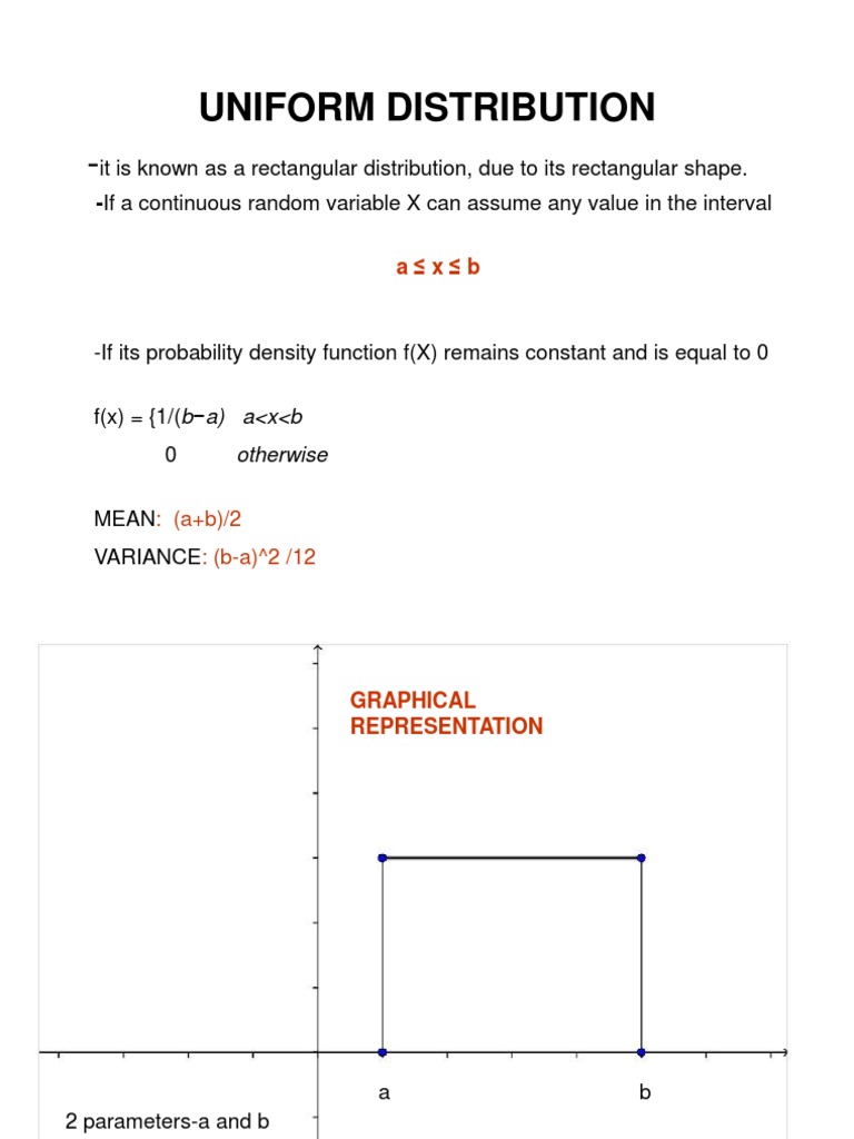 Uniform Distribution: it is known as a rectangular distribution, due to ...