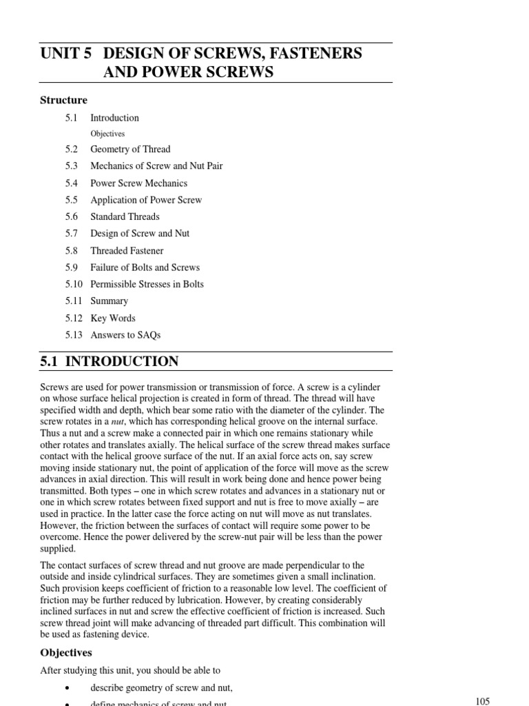 Screw and Fastener Design Guide | PDF | Technology & Engineering