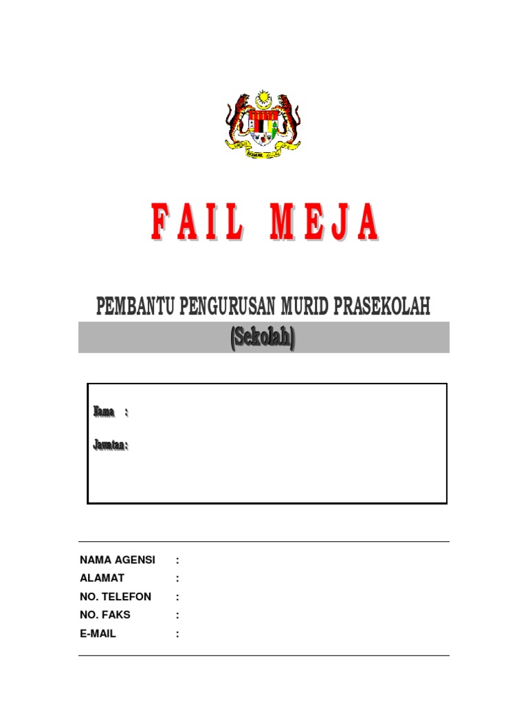 Fail Meja PPM Prasekolah | PDF