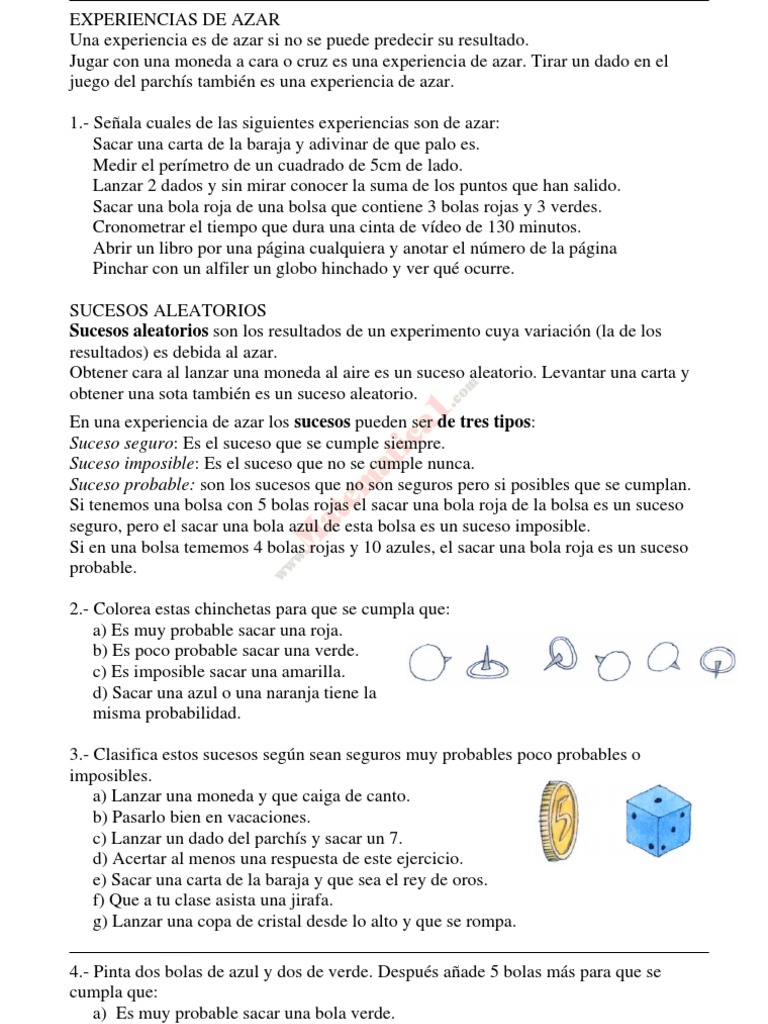 Juegos de Probabilidad para Niños | PDF | Aleatoriedad | Dado
