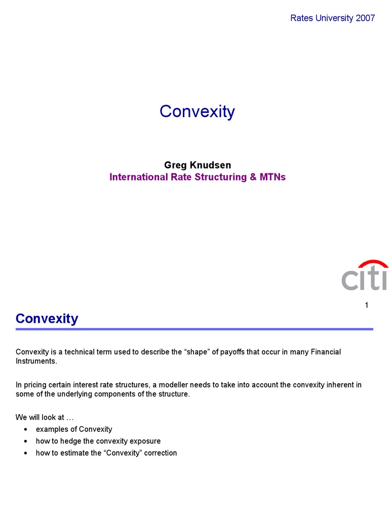 Understanding Convexity in Finance | PDF | Swap (Finance) | Yield Curve