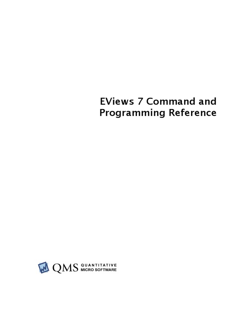 Comandos de Eviews | PDF | Databases | Parameter (Computer Programming)