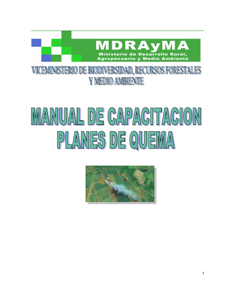 Manual Plan de Quema (1) FIN | PDF | Humedad | Velocidad del viento