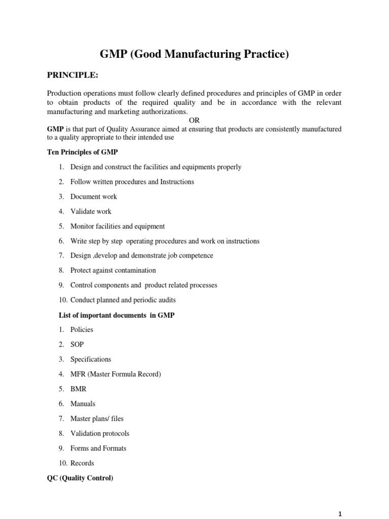 GMP | PDF | Quality Assurance | Packaging And Labeling