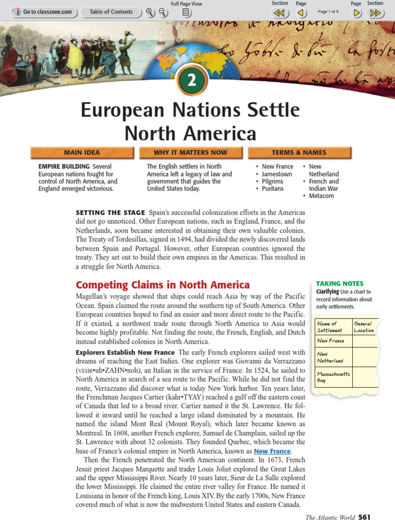 European Colonization of North America | PDF | New France | Jamestown ...
