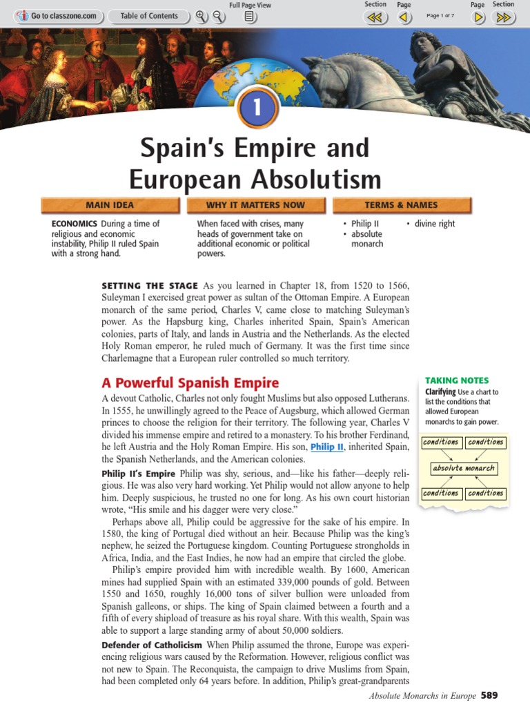 Spanish Absolutism and Cultural Impact | PDF | Holy Roman Empire | Spain