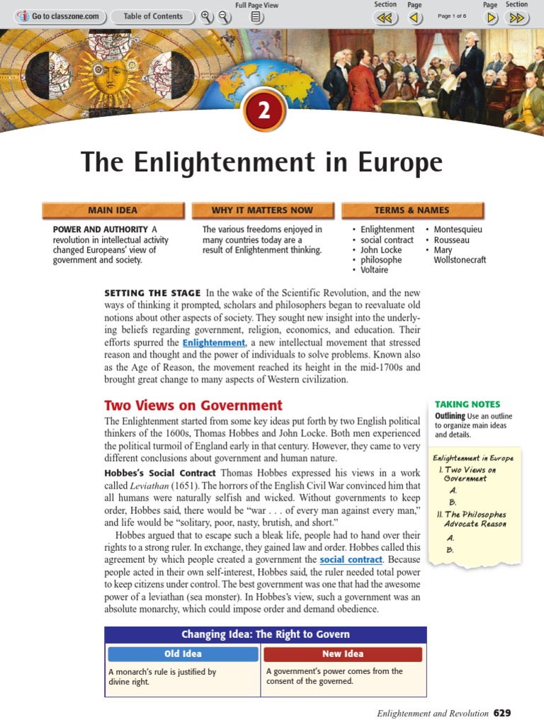 CH 22 Sec 2 - The Enlightenment in Europe | Download Free PDF | Age Of ...