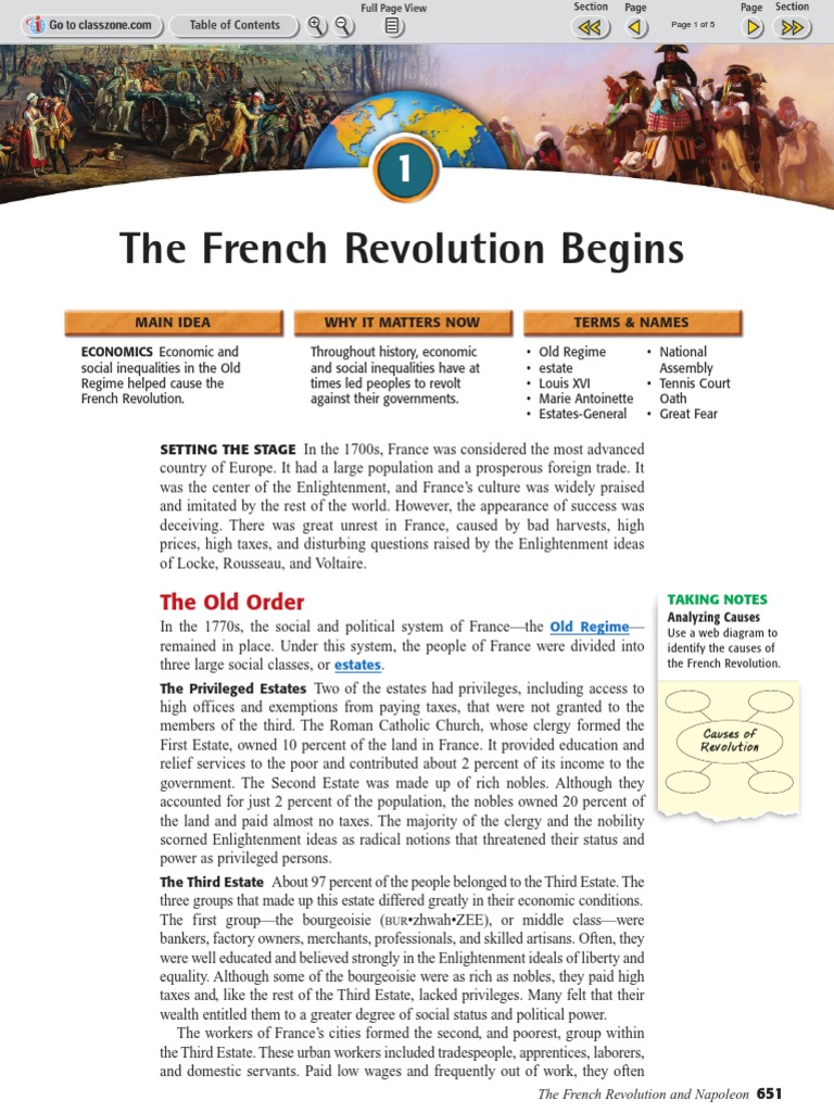 CH 23 Sec 1 - The French Revolution Begins | PDF | French Revolution ...