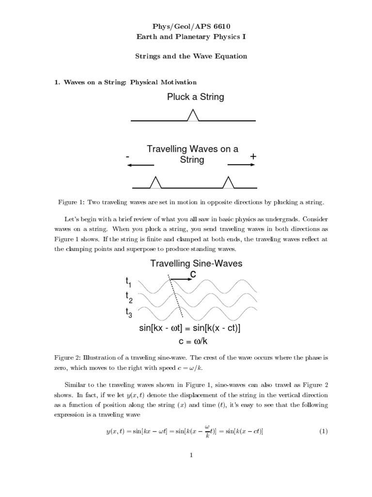 Waves On A String Physical Motivation Pdf Lagrangian Mechanics