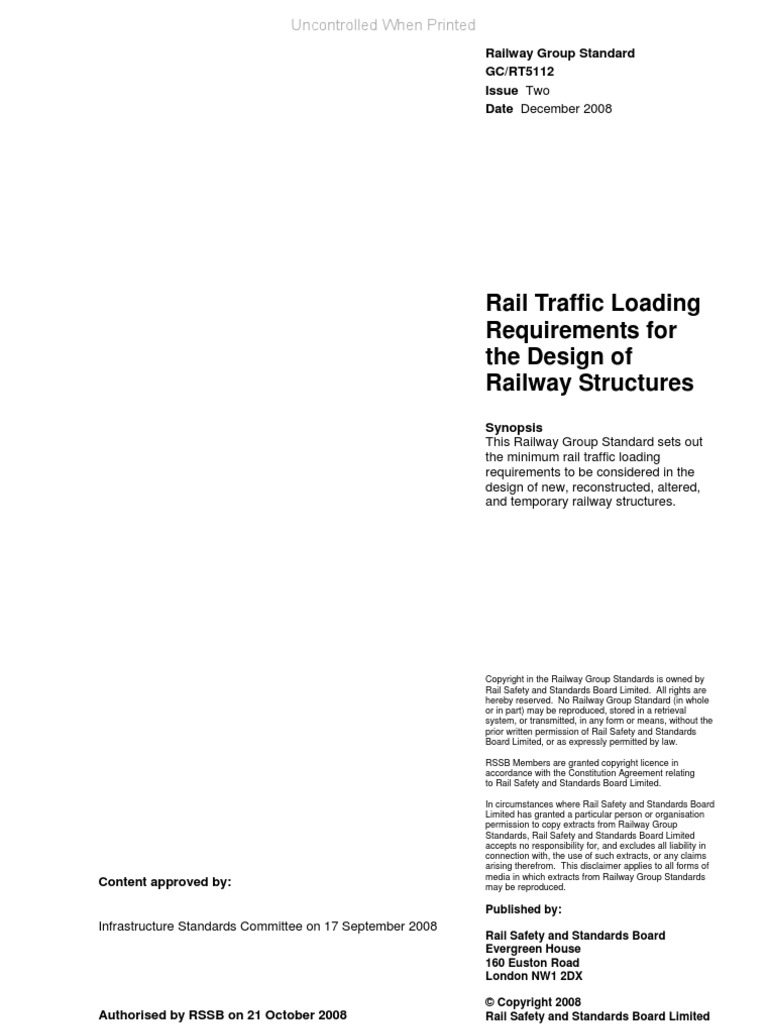 Rail Safety & Standards Board | PDF | Rail Transport | Structural Load